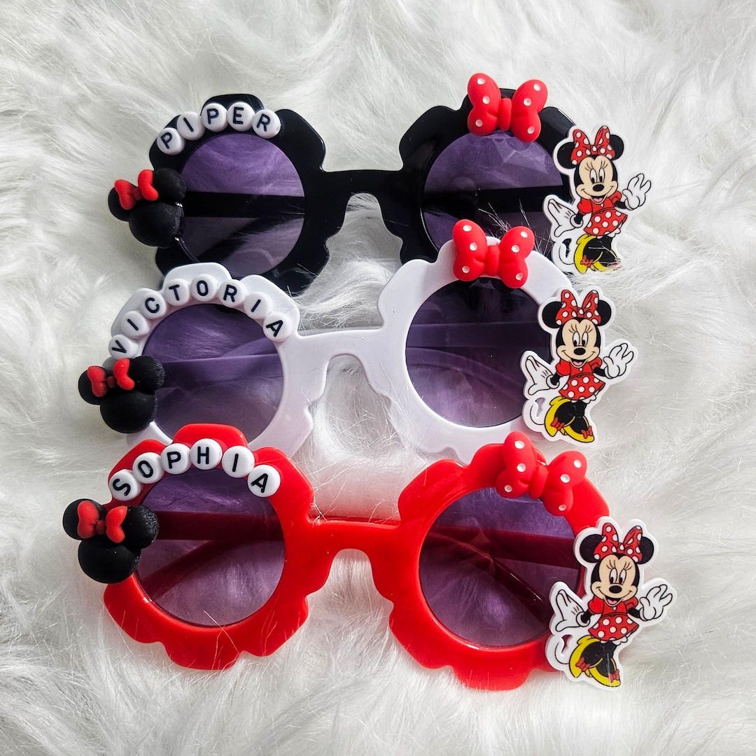 Personalized Minnie Mouse Sunglasses for Girls, Toddler Girls Sunnies ...