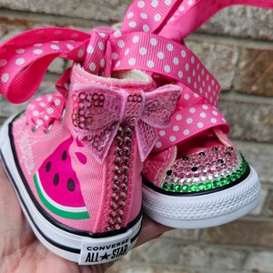 Custom Watermelon Converse, Personalized Watermelon Converse Sneakers ...