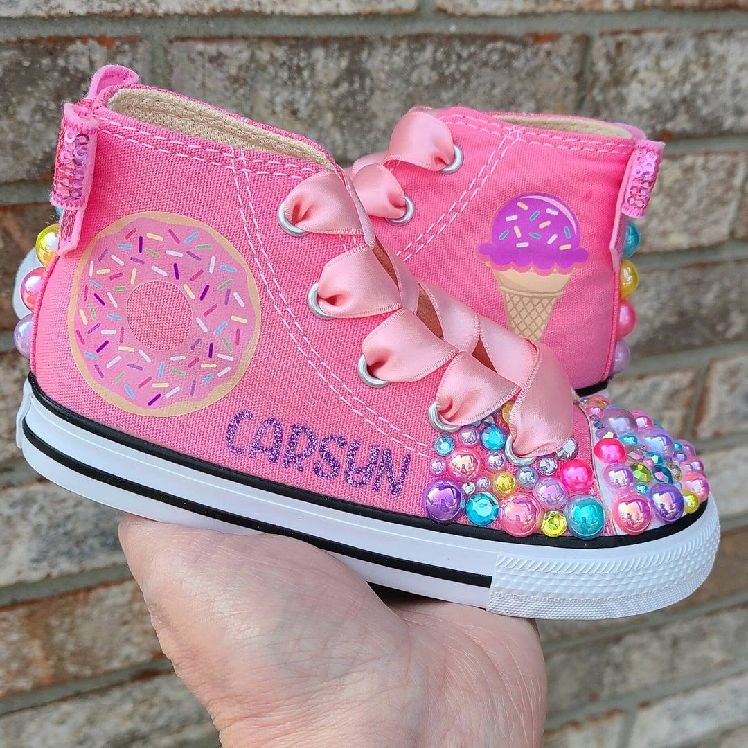 Custom Ice Cream Converse, Personalized Donut Converse, Bling Converse ...