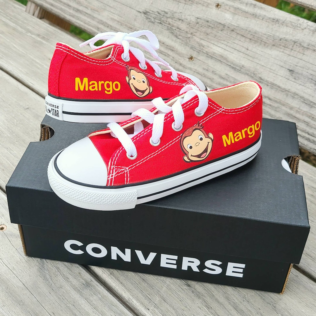 Curious George Personalized Converse, Curious George Shoes, Low Top ...
