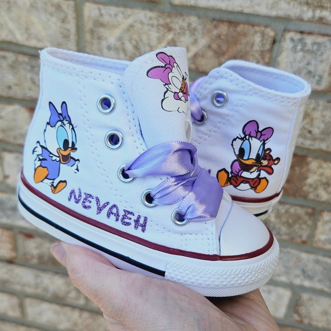 Personalized Daisy Duck Converse, Custom Baby Daisy Duck Shoes for Baby ...