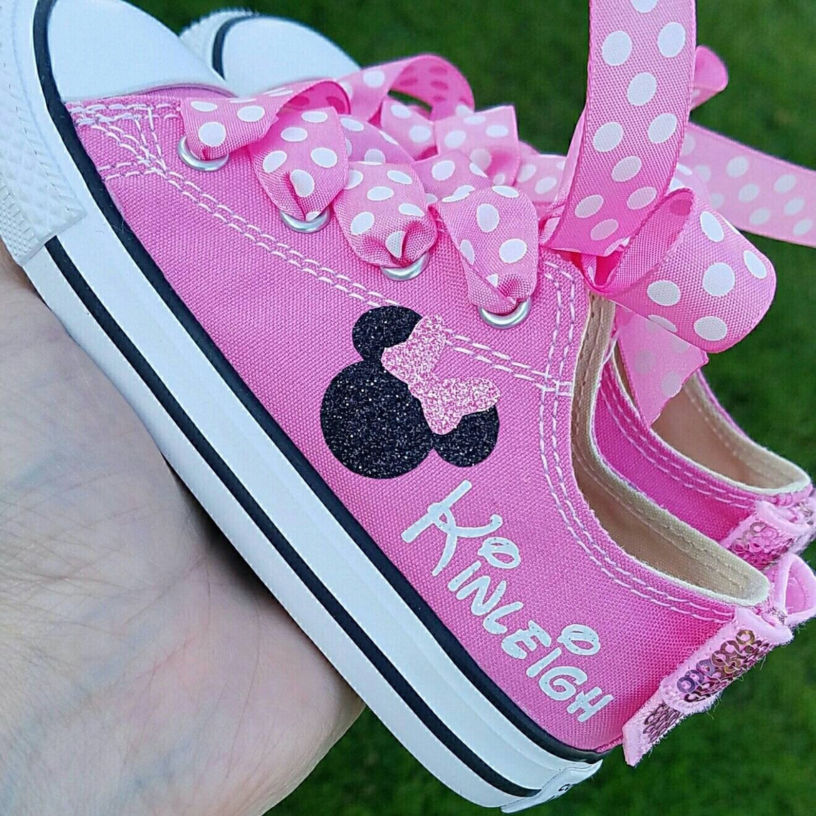 Minnie Mouse Converse Shoes Pink Low Tops Sneakers Pink - Etsy