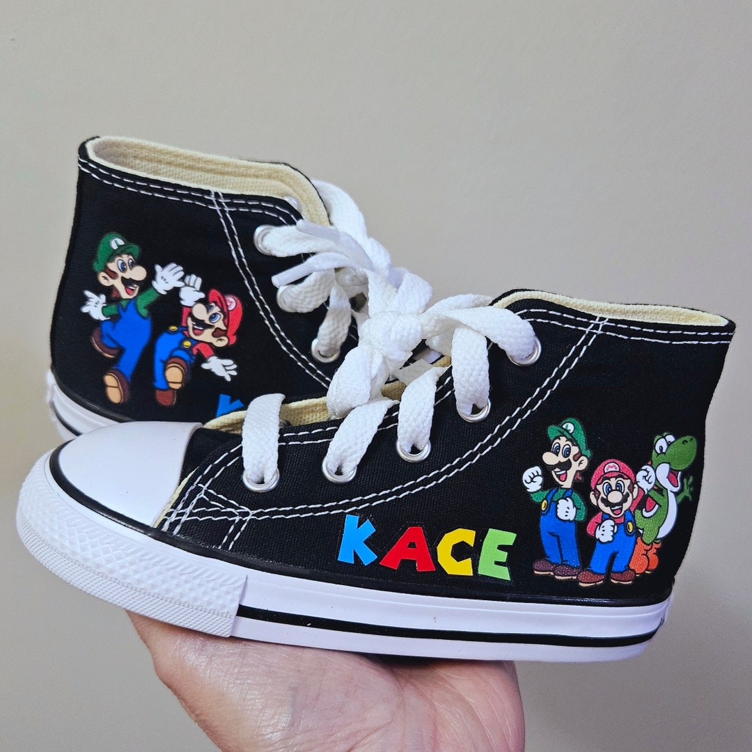Super Mario Custom Converse, Personalized Mario Sneakers, Gift for ...