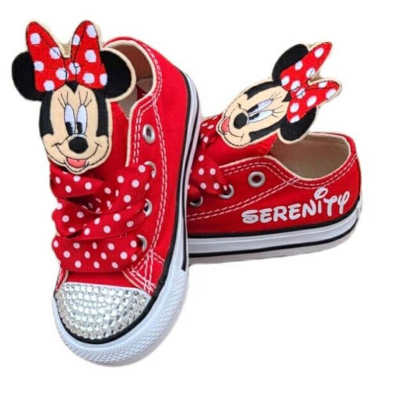 Minnie Mouse Custom Converse Personalized Minnie Face on - Etsy