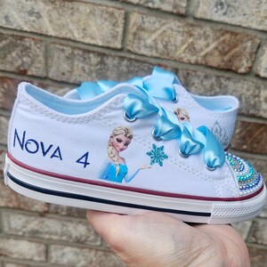 Custom Frozen Converse Low Top Elsa Converse Personalized Frozen Shoes ...