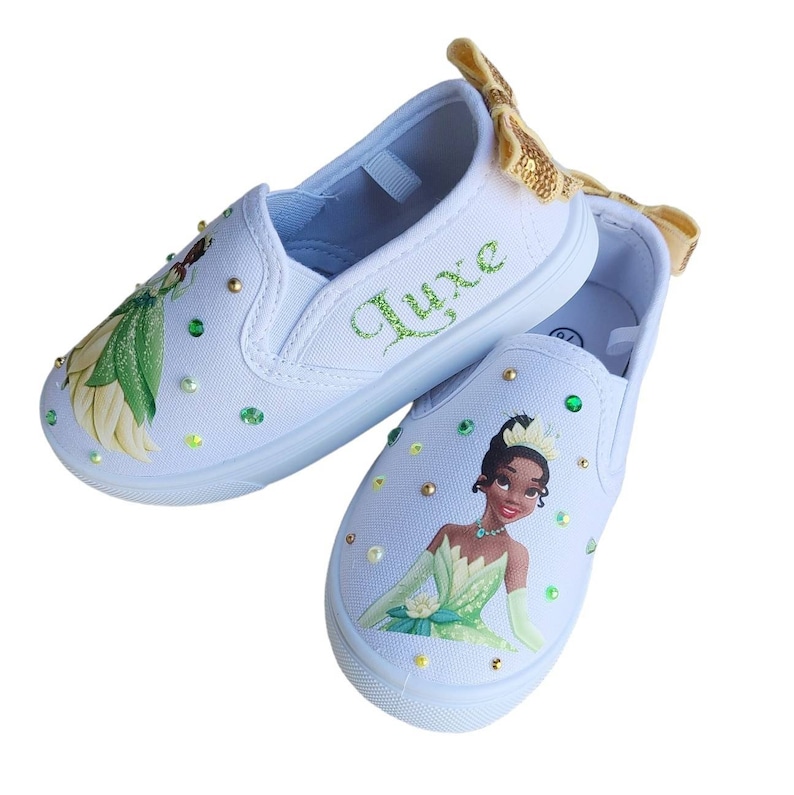 Princess Tiana Bling Slip on Shoes Princess and the Frog - Etsy