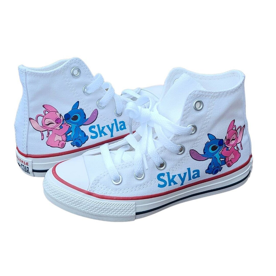 Stitch Angel Converse, Personalized High Tops, Sneakers - Etsy