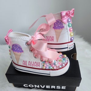Custom Ice Cream Converse, Personalized Donut Converse, Bling Converse ...