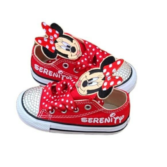 Minnie Mouse Custom Converse Personalized Minnie Face on - Etsy