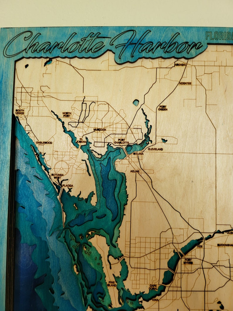 Charlotte Harbor Nautical Map Wall Decor - Etsy