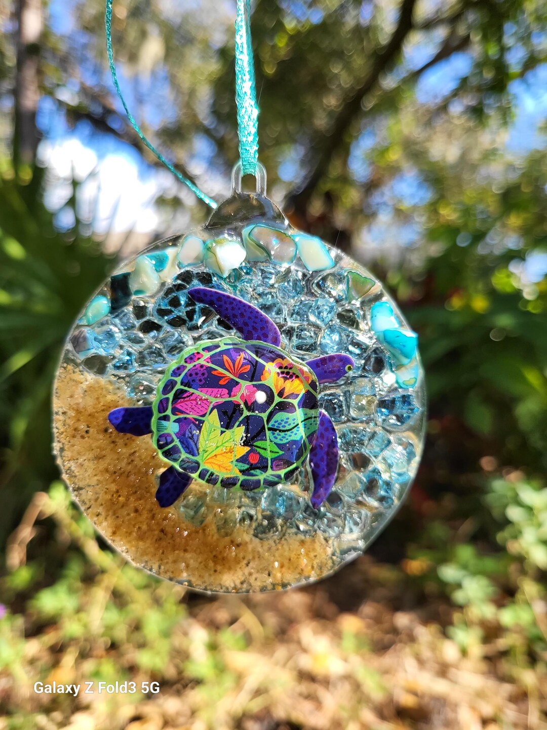 Hanging Sea Turtle Ornament, Christmas Tree or Suncatcher - Etsy