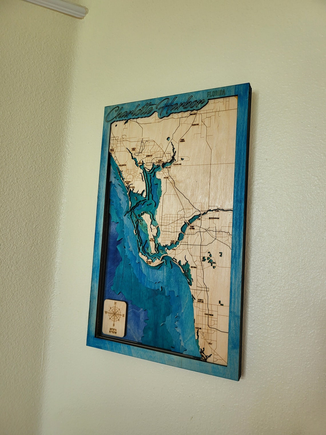 Charlotte Harbor Nautical Map Wall Decor - Etsy