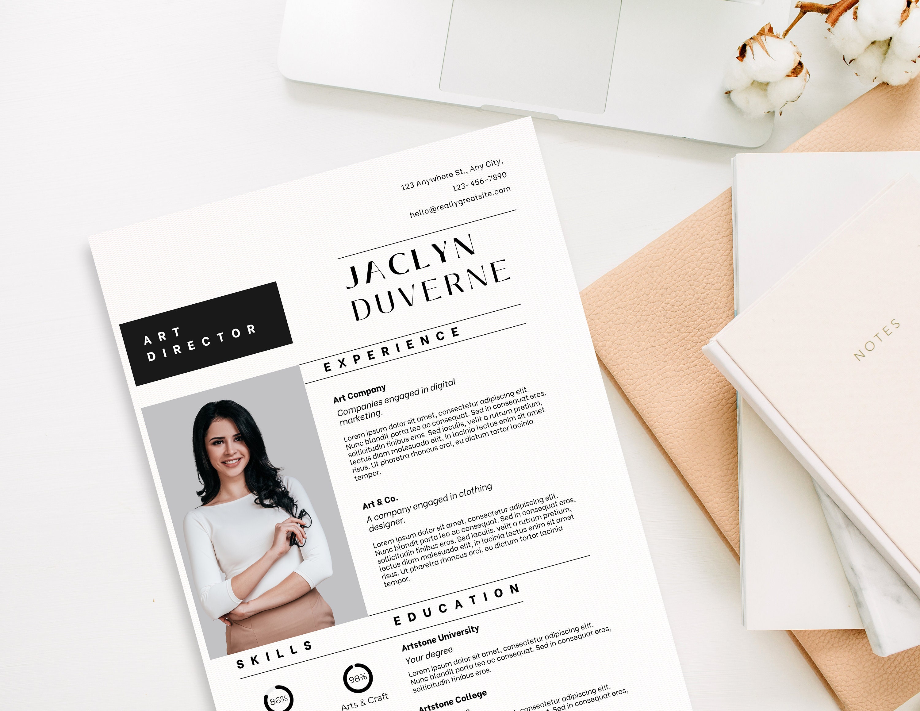 Resume Template, Professional Resume, Simple/minimal, Editable Template ...