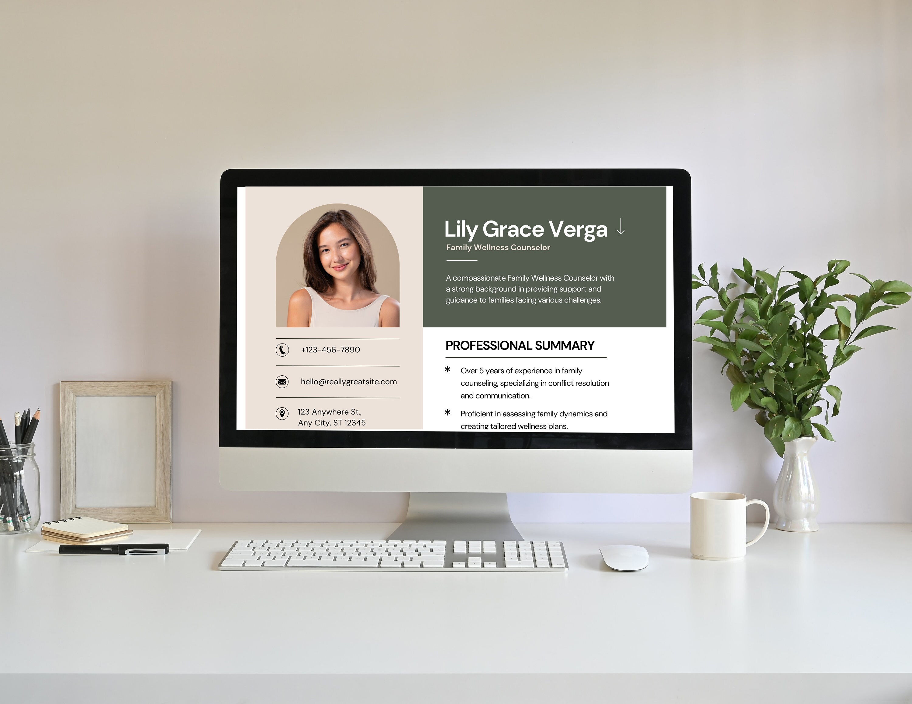 Resume Template, Professional Resume, Simple/minimal, Editable Template ...