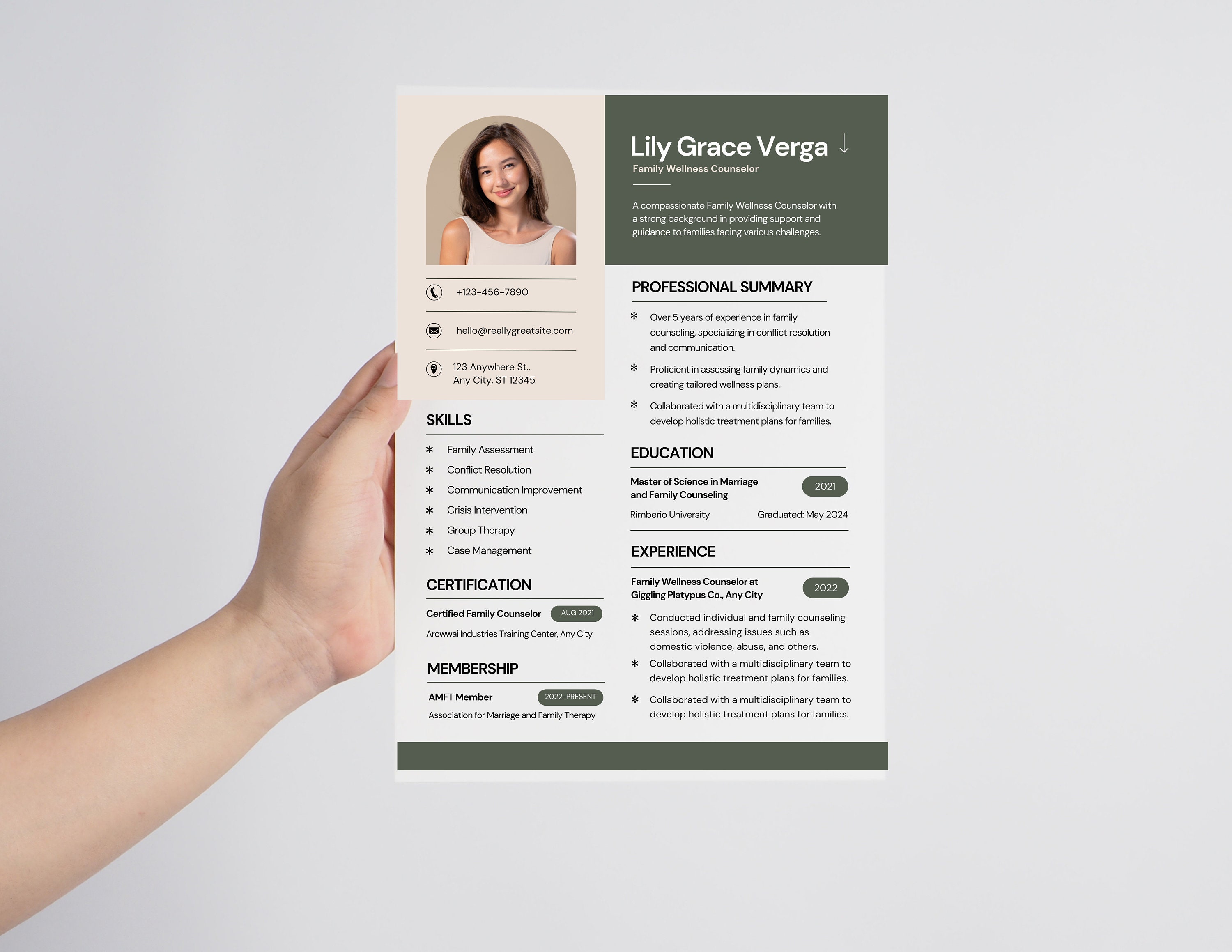 Resume Template, Professional Resume, Simple/minimal, Editable Template ...