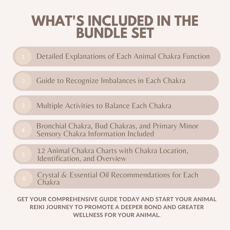 Animal Reiki & Chakra Guide | Printable Pet Energy Workbook | 13 Animal ...