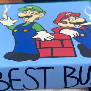 Mario and Luigi Best Buds 6x6 - Etsy