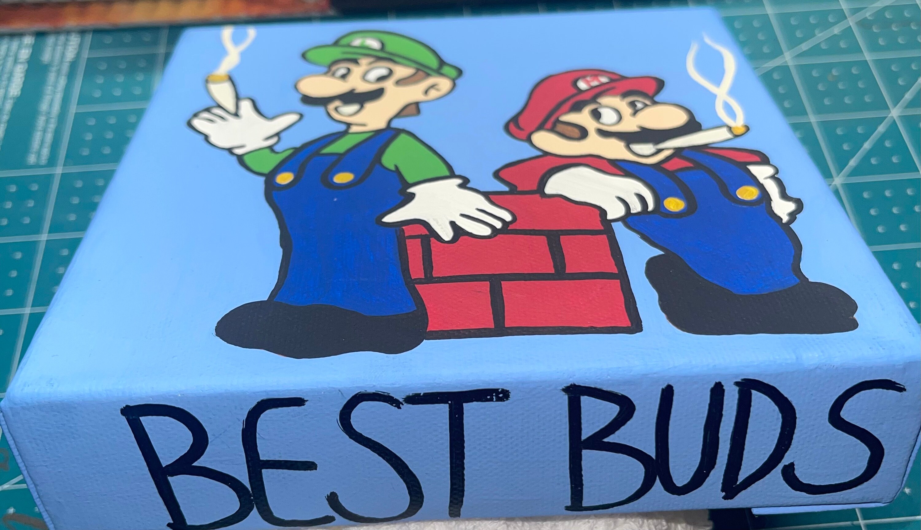 Mario and Luigi Best Buds 6x6 - Etsy