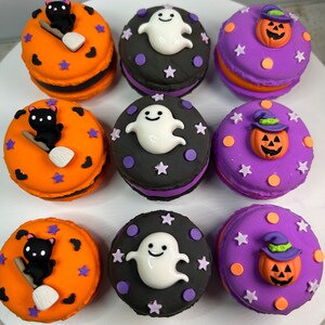 3 Fake Halloween Macaroons | Fake Ghost Macaroons | Fake Pumpkin ...
