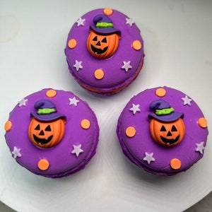 3 Fake Halloween Macaroons | Fake Ghost Macaroons | Fake Pumpkin ...