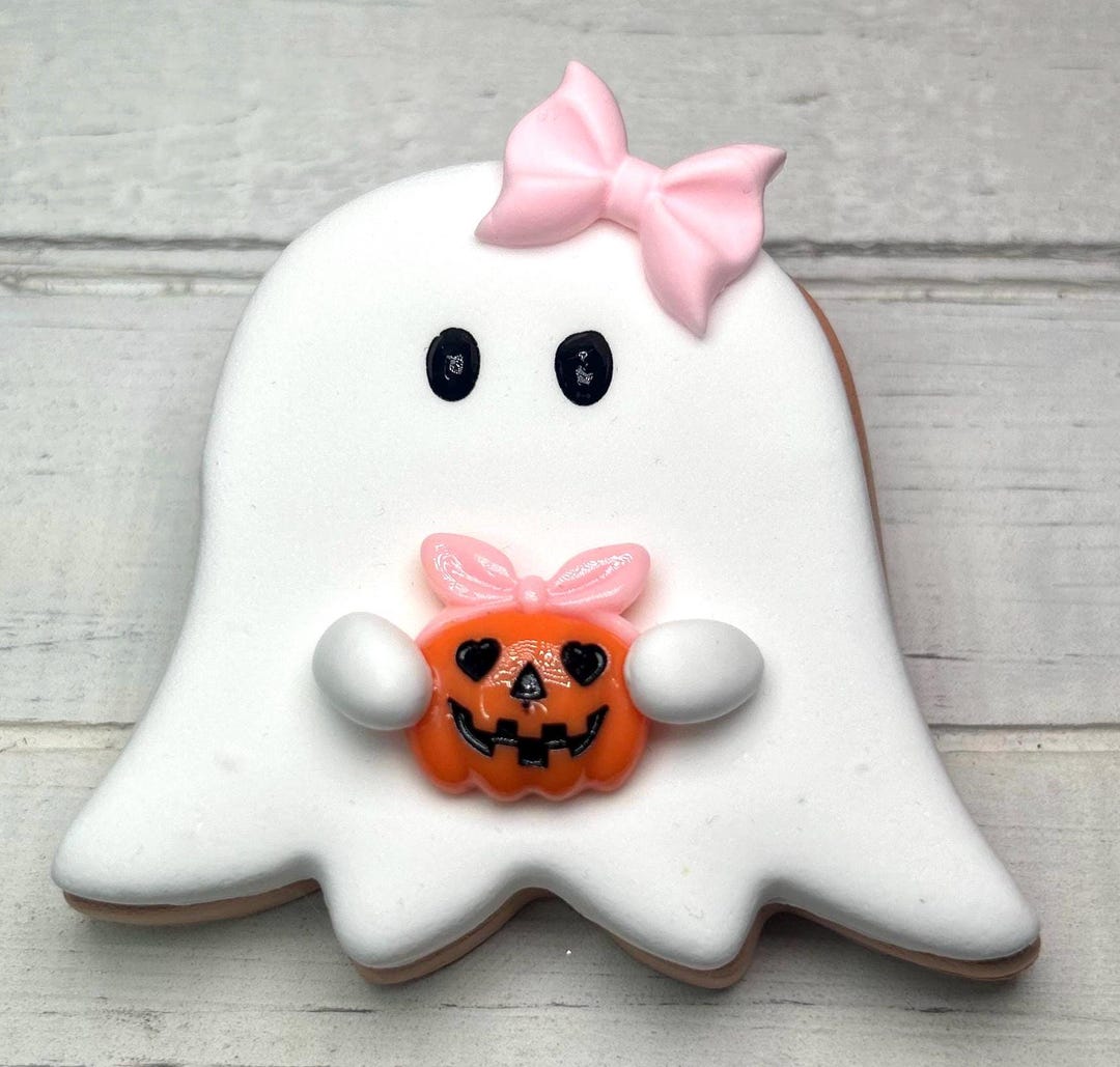 Fake Ghost Cookie | Fake Pink Ghost Cookie | Fake Halloween Cookie ...
