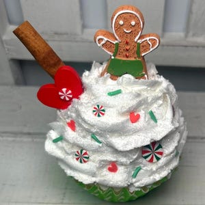 Fake Gingerbread Man Cupcake | Fake Christmas Cupcake | Fake ...
