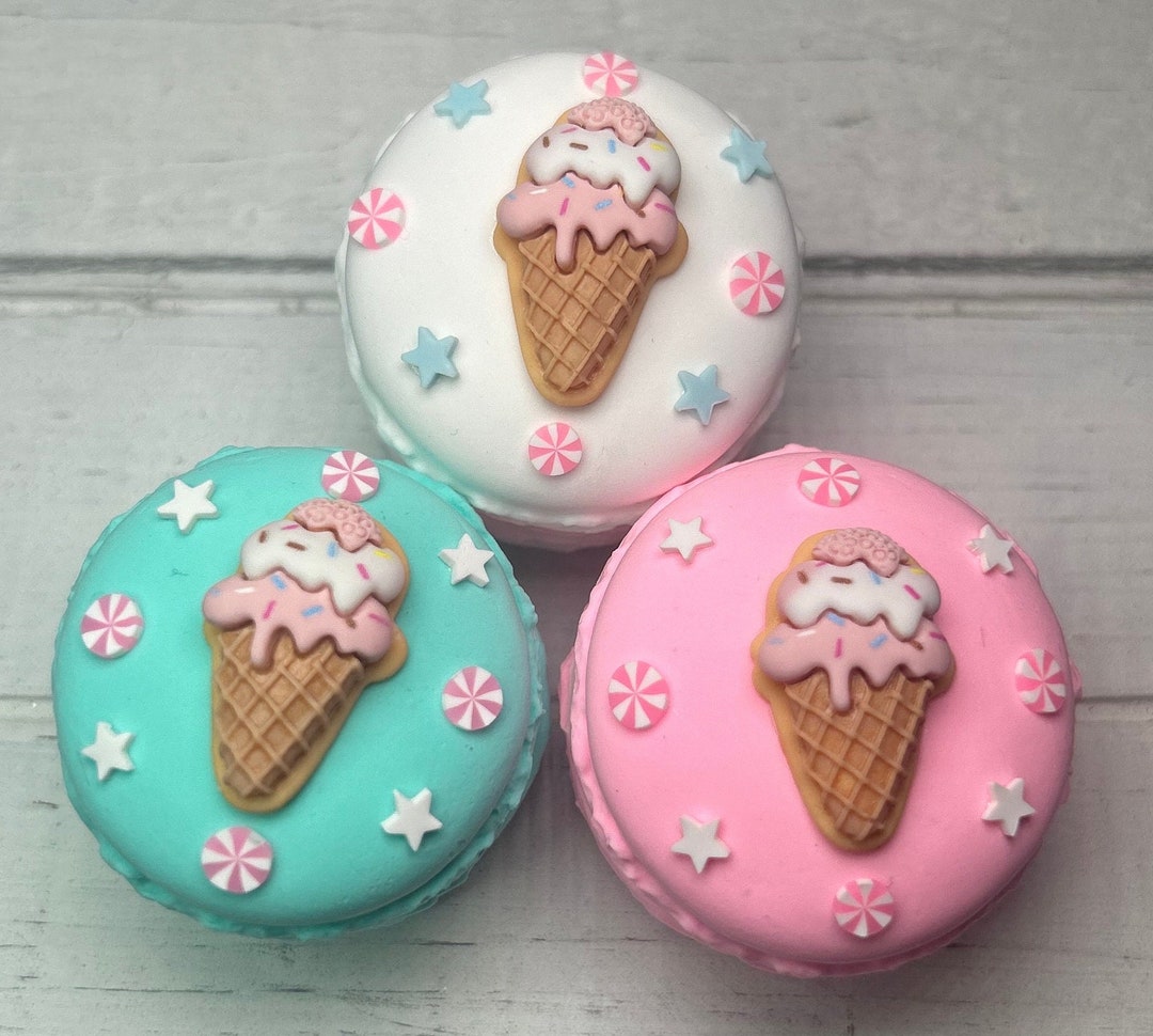 Fake Ice Cream Macaroons | Fake Ice Cream Cone Macaroons | Fake Ice ...