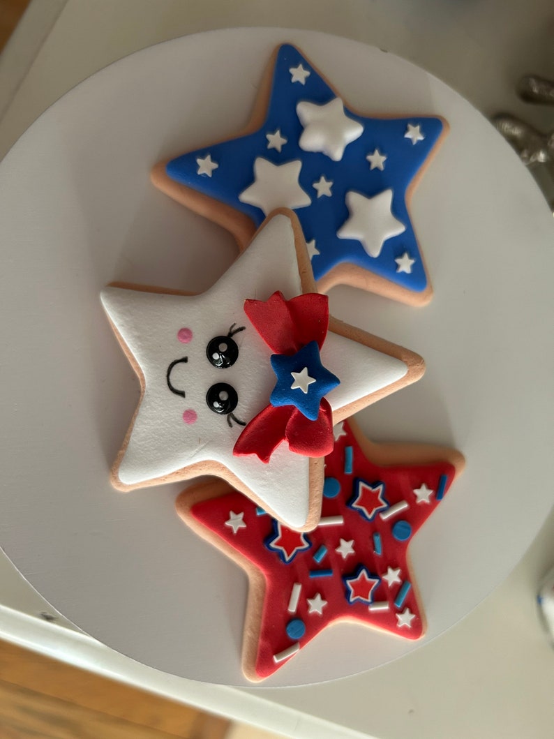 Fake Patriotic Star Cookies Fake 4th of July Cookies Fake - Etsy