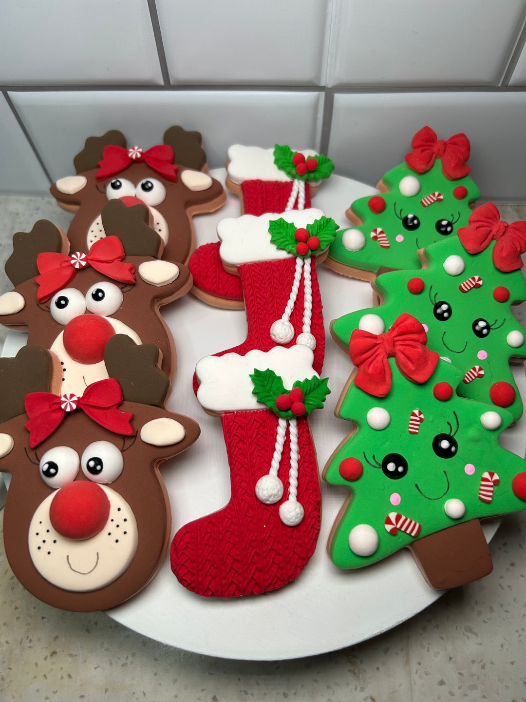 Fake Christmas Cookies | Fake Rudolph Cookie | Fake Christmas Tree ...