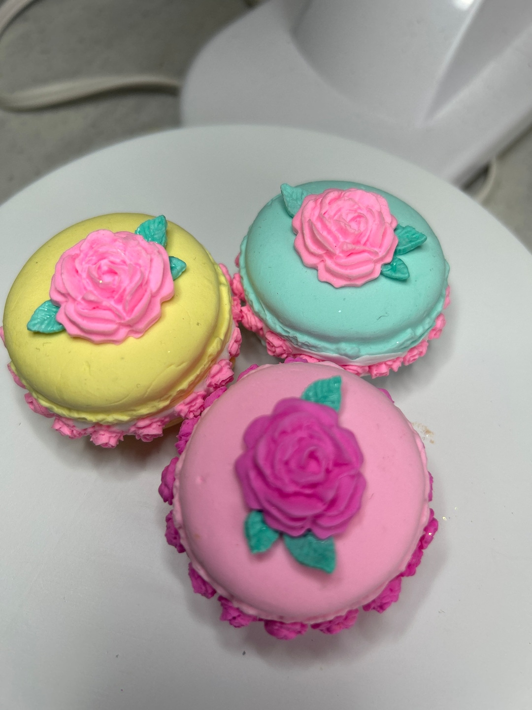 Fake Flower Macaroons | Fake Rose Macaroons | Fake Spring Macaroons ...