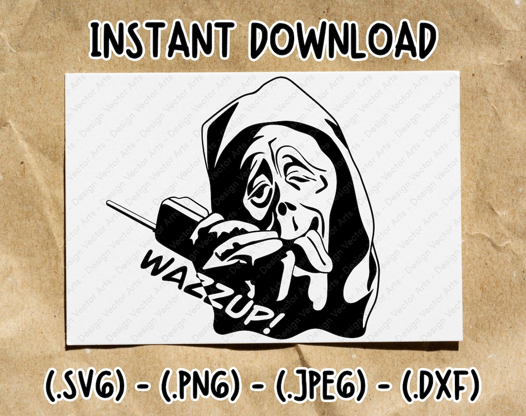Scary Movie Wazzup Svg, Scream Face Svg, Wazzup Svg, Ghost Face Svg, Scream Svg, Scary Clipart ...