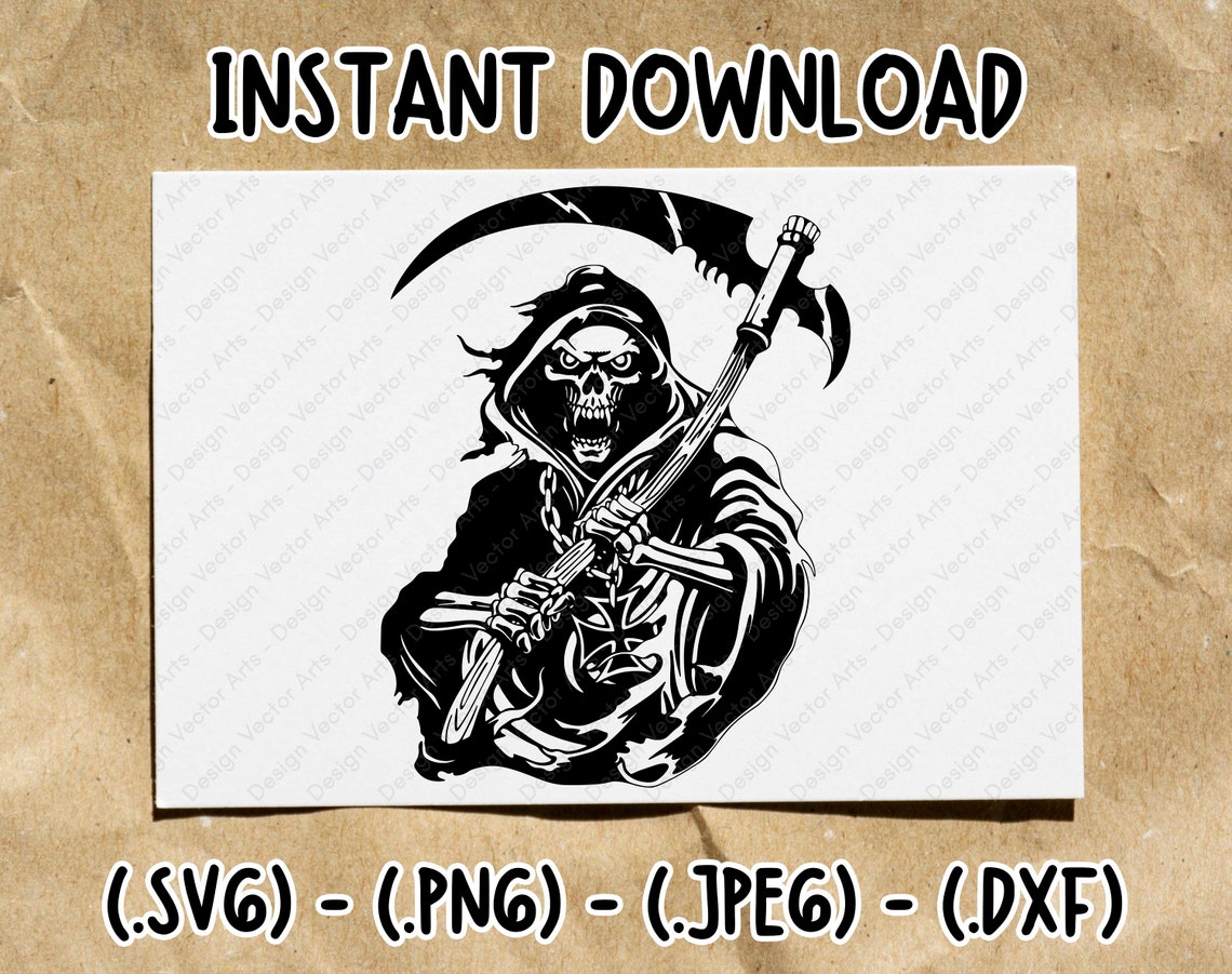 Grim Reaper Svg, Reaper Png, Skull Death, Death Svg, Horror Svg ...