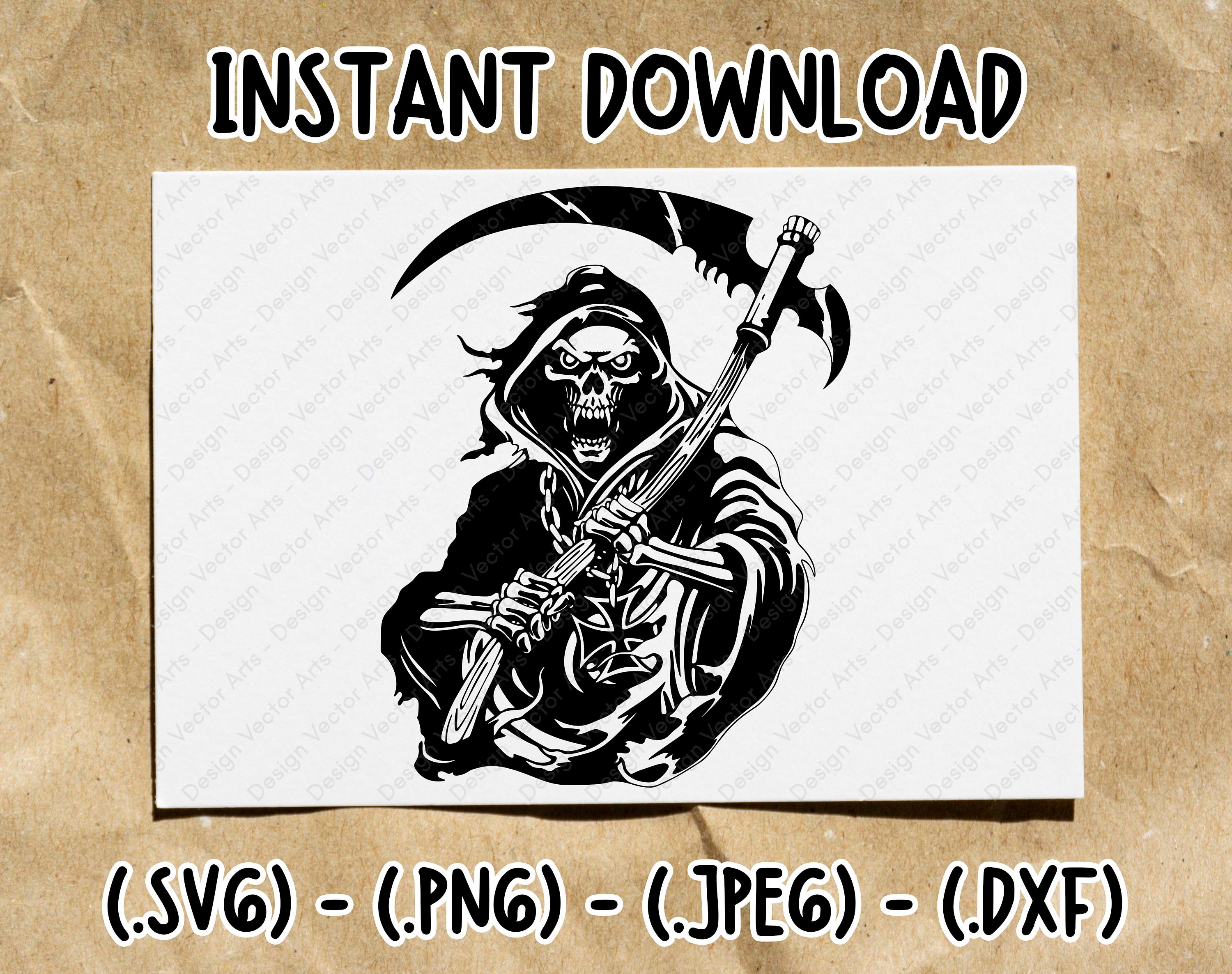 Grim Reaper Svg, Reaper Png, Skull Death, Death Svg, Horror Svg ...