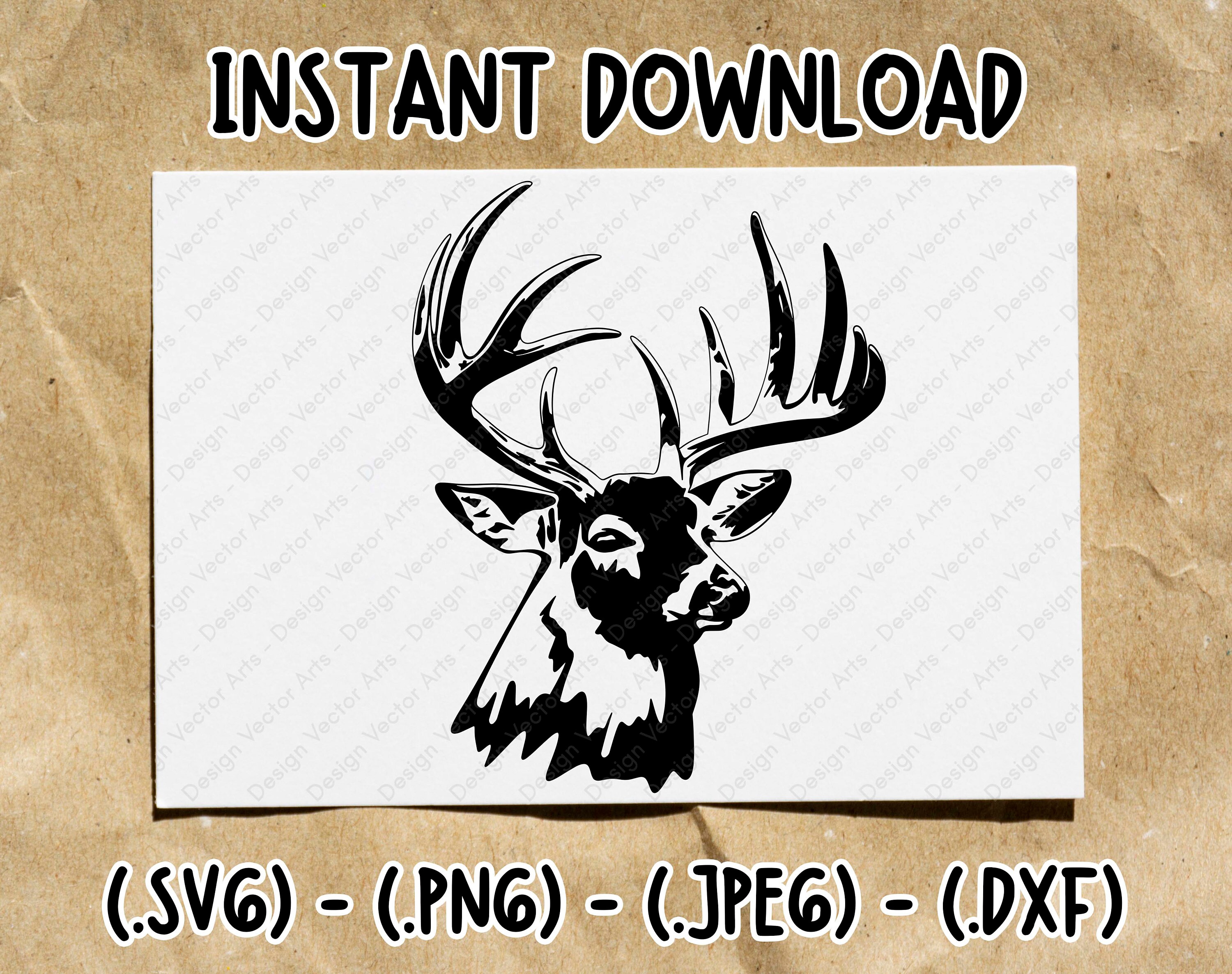 Deer Svg, Deer Head Svg, Deer Vector, Deer Clipart, Deer Silhouette ...