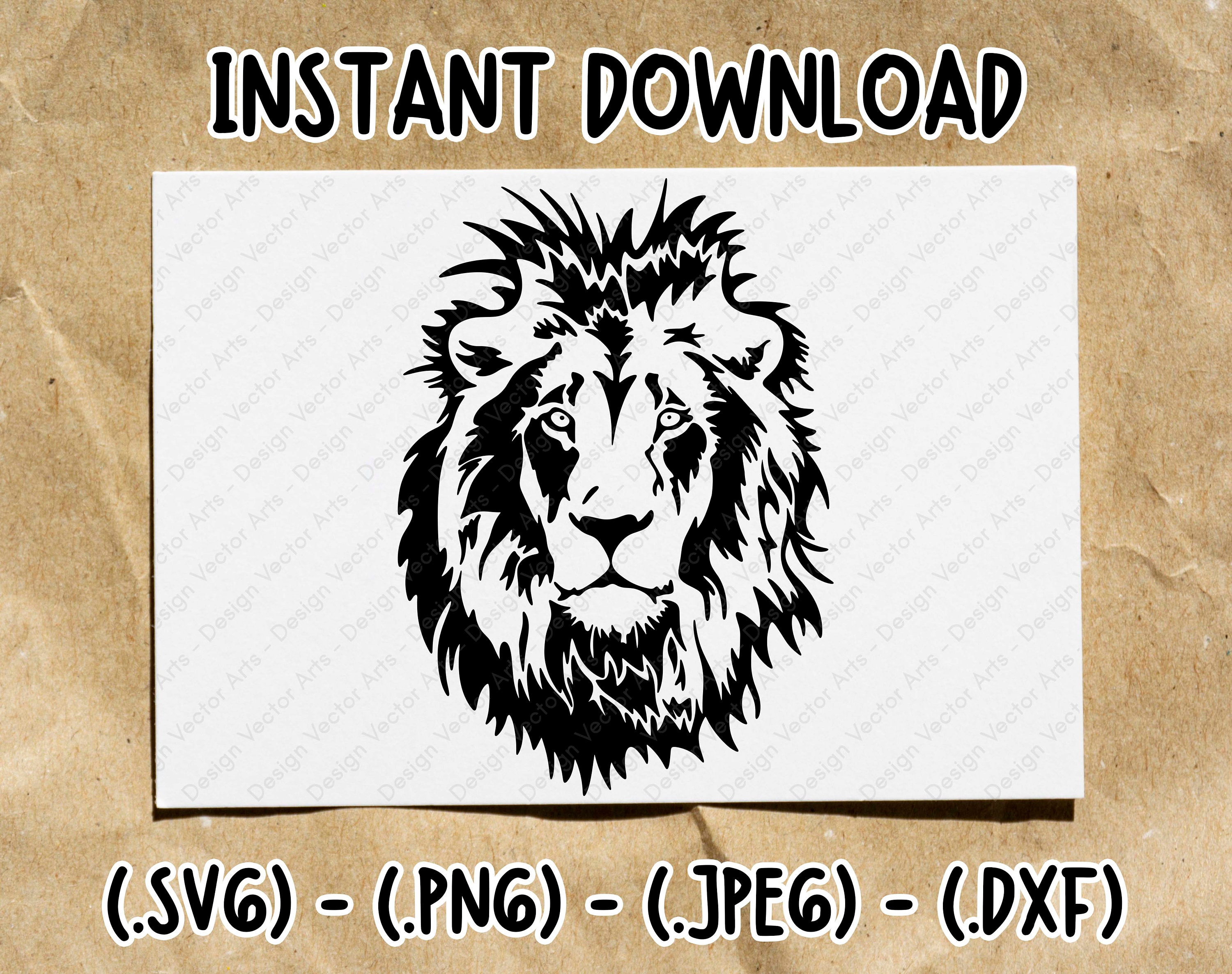 Lion Head Svg, Lion Svg, Lion Face Svg, Lion Silhouette, Lion Stencil ...