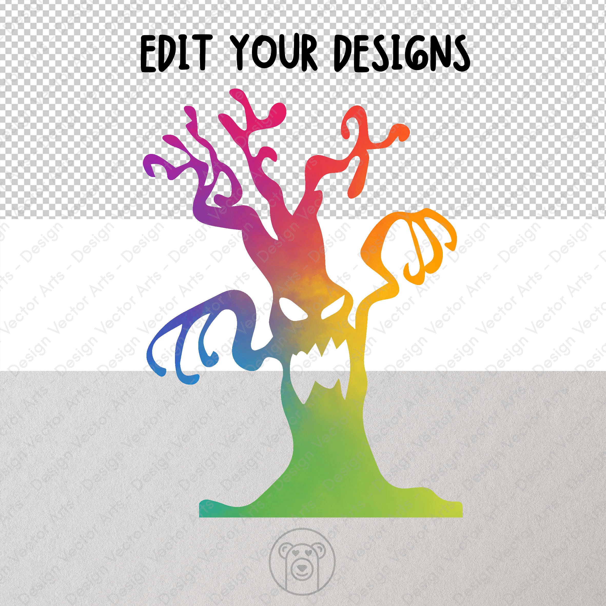 Halloween Tree Svg Scary Tree Svg Halloween Tree Silhouette - Etsy