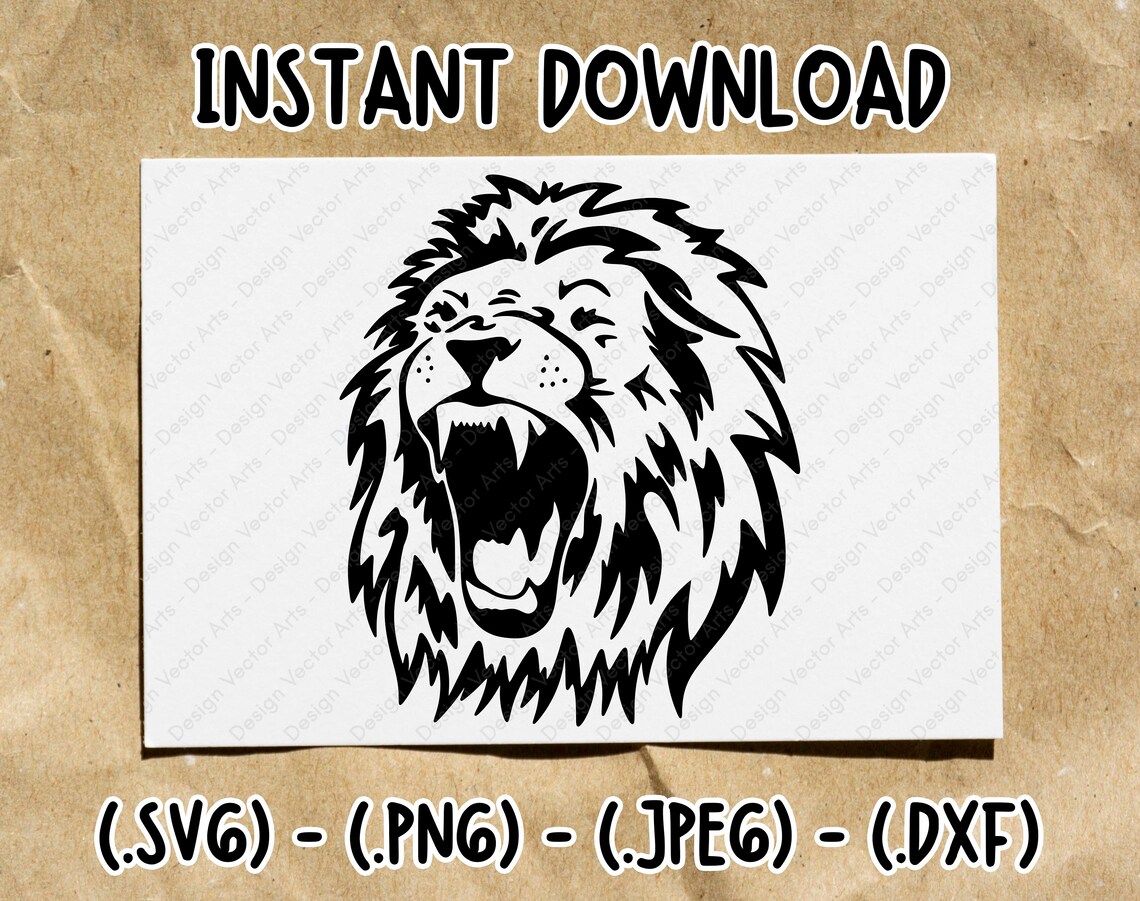 Lion Head Svg Lion Svg Lion Face Svg Lion Silhouette Lion - Etsy