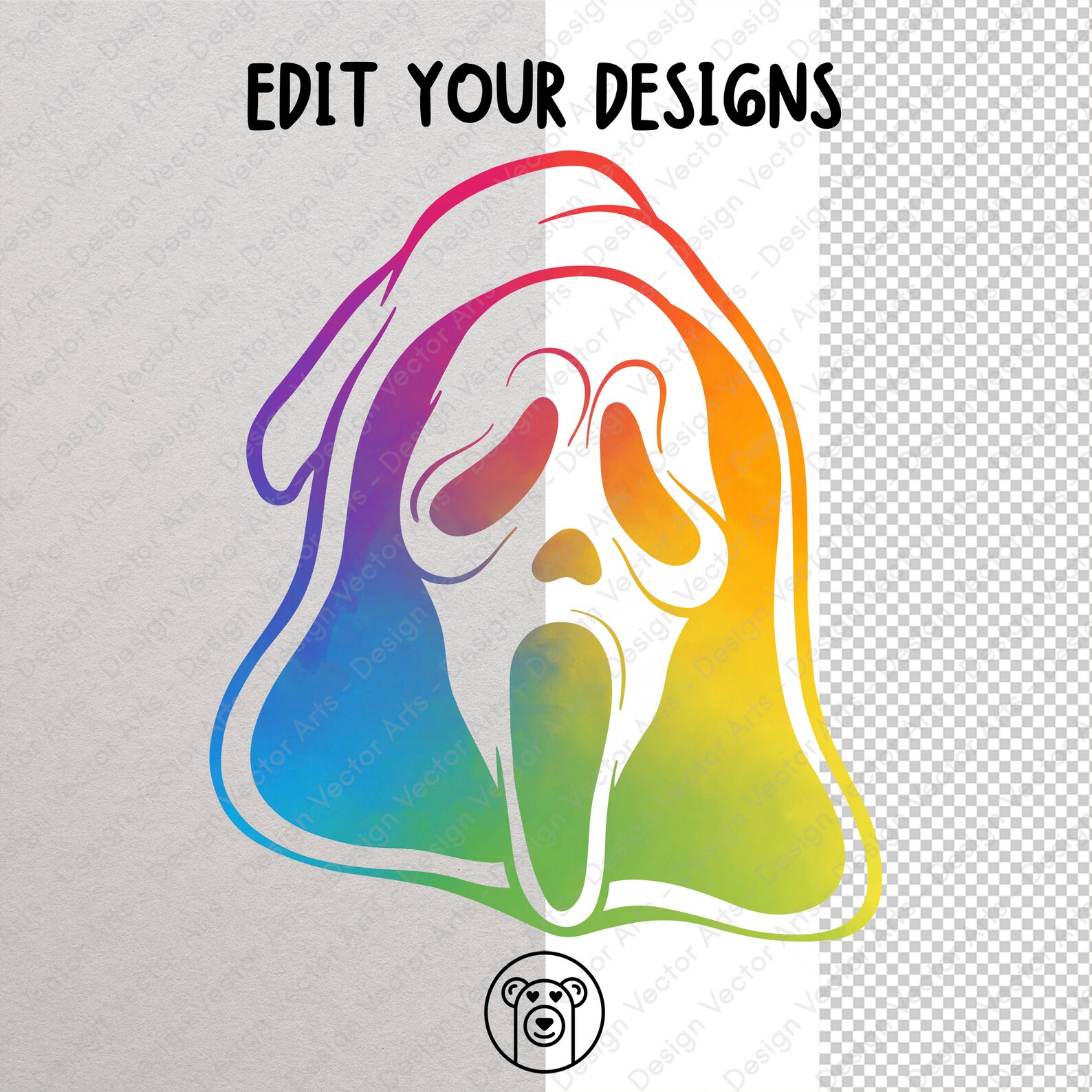 Scream Face PNG SVG DXF Jpg Clipart, Scream Movie, Skull Svg, Sticker ...