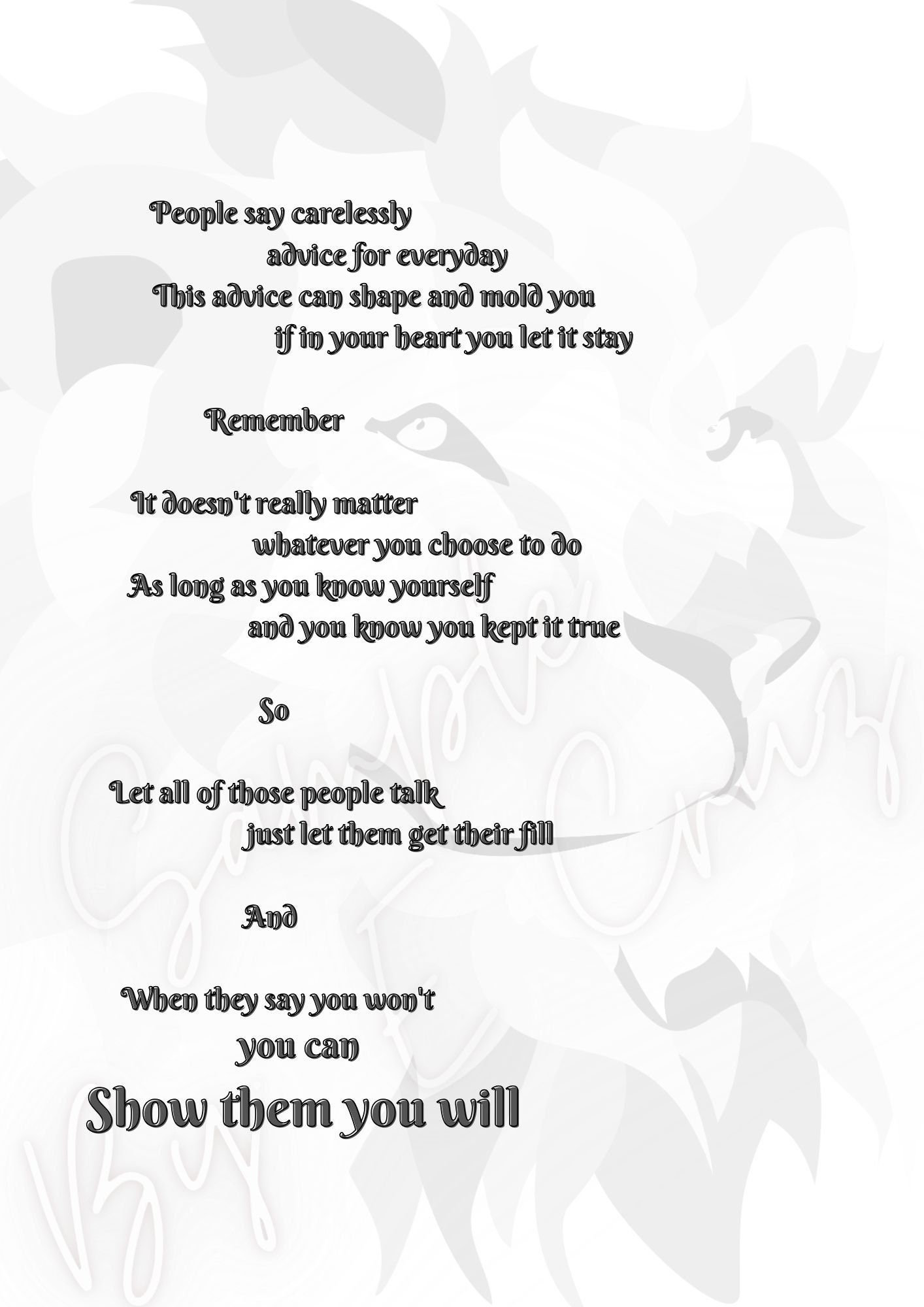 Strength Motivation Uplifting Printable Poem **digital Download** - Etsy