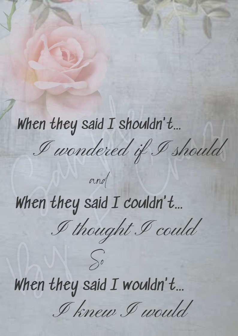 Motivation Strength Courage Self Help Printable Poem Poster - Etsy