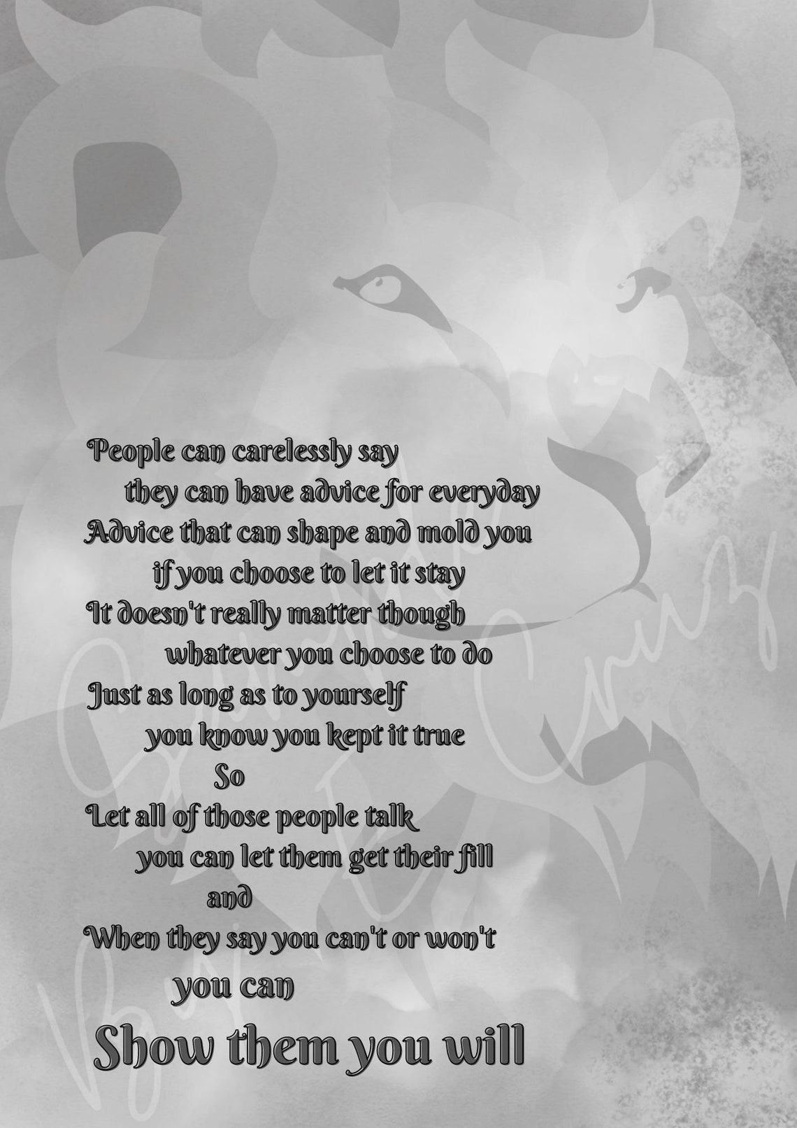 Strength Motivation Uplifting Printable Poem digital - Etsy