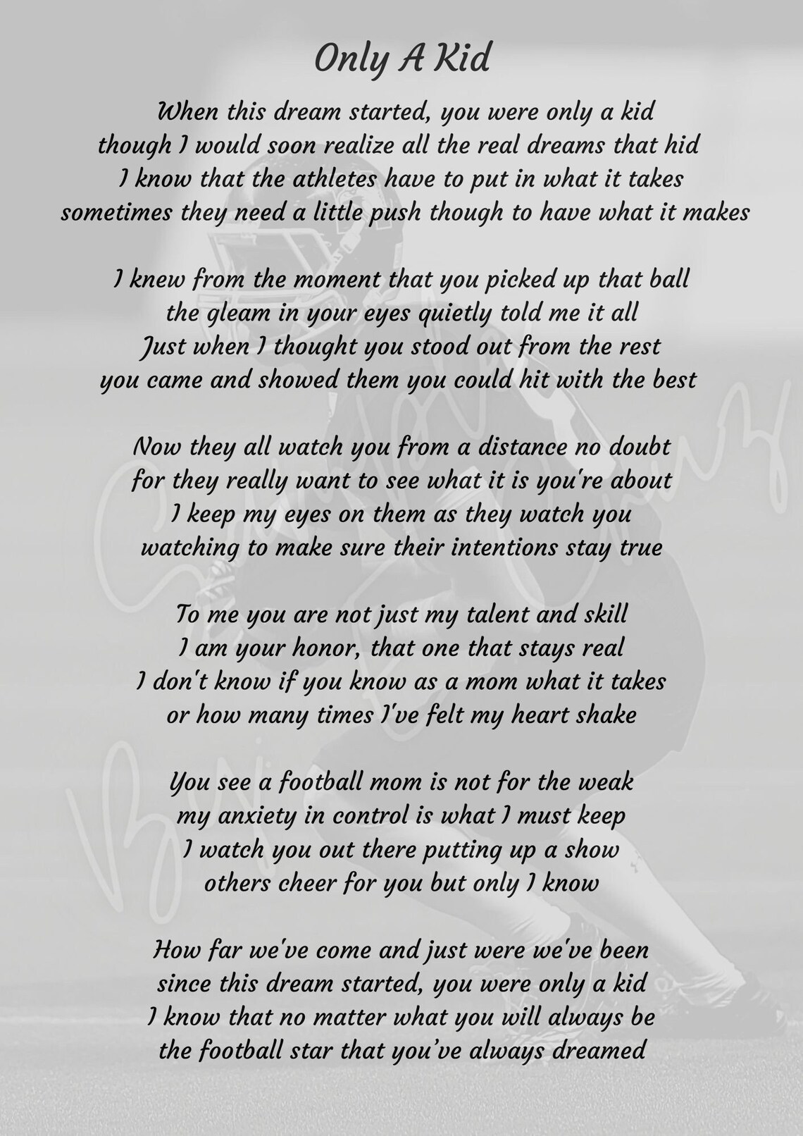 Football Prayer Mom Son Dream Inspiring Growing Motivation Uplifting ...