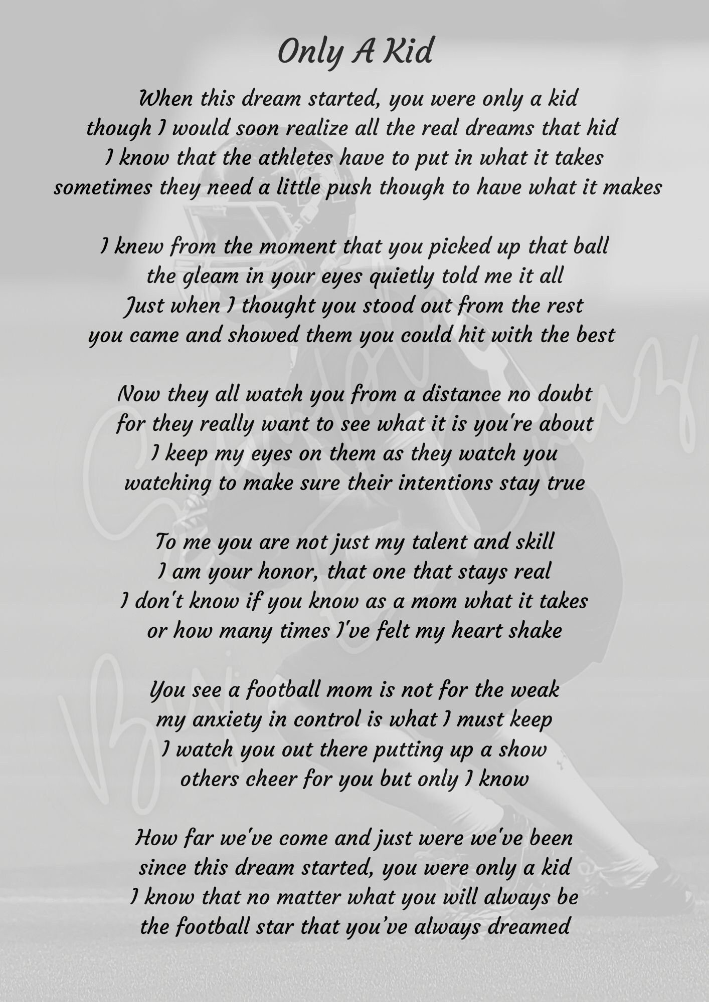 Football Prayer Mom Son Dream Inspiring Growing Motivation Uplifting ...