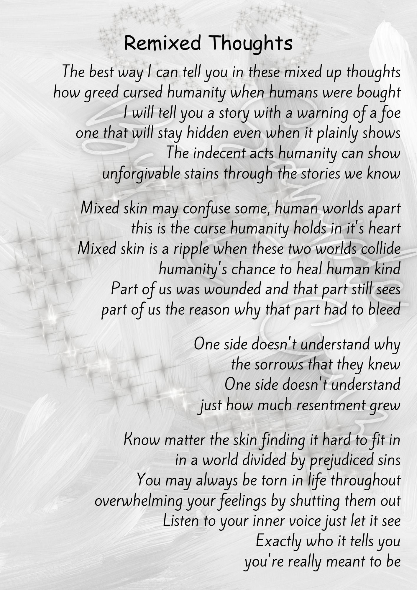 Remixed Thoughts Printable Poem Art **digital Download** - Etsy