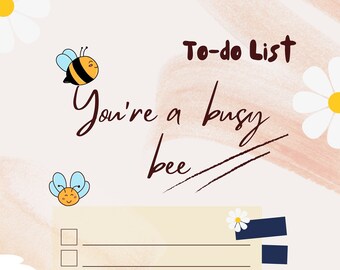 Busy Bee to Do List - Etsy