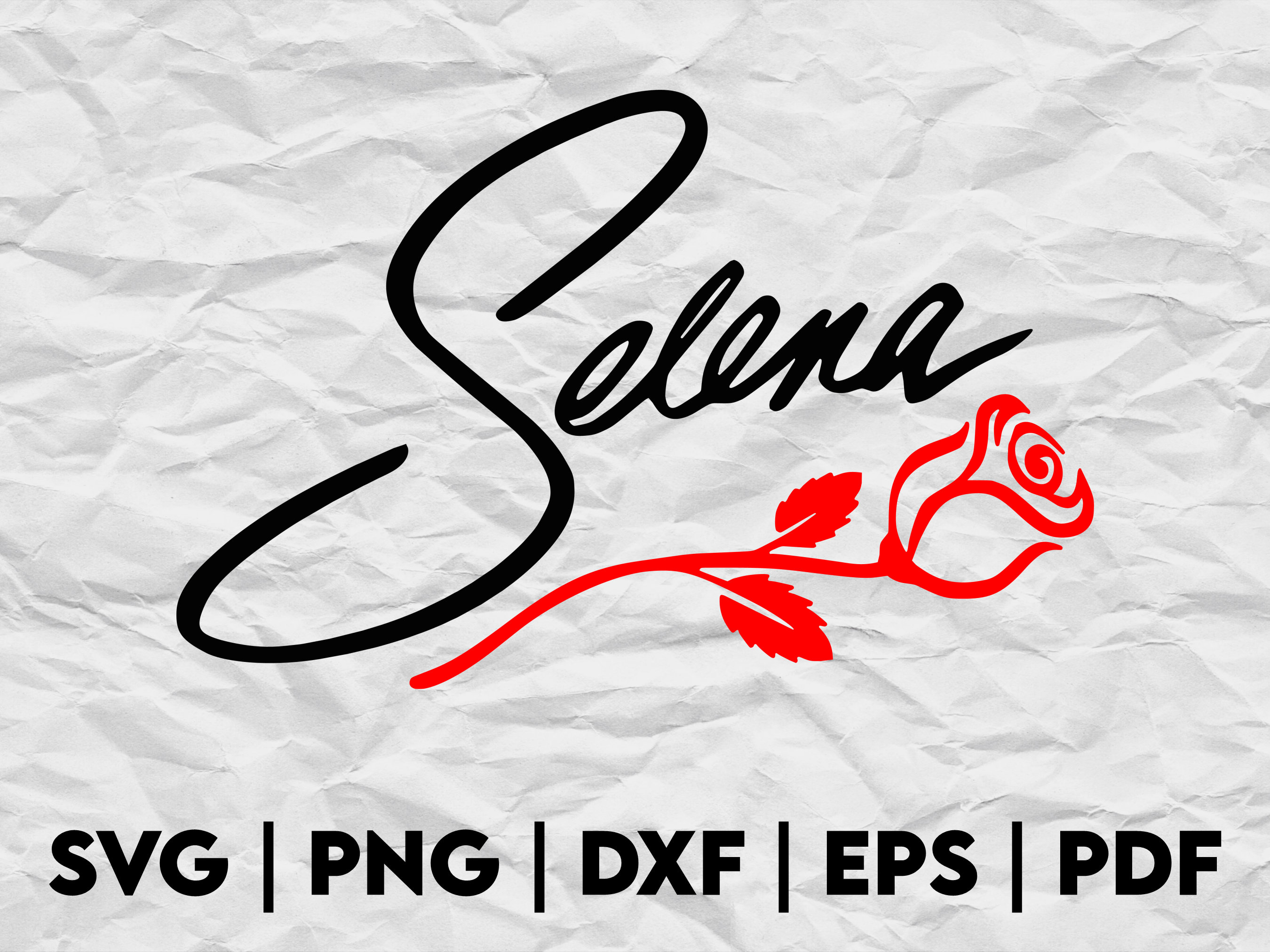 Selena SVG Design PNG DXF Great for T-shirts Hats - Etsy