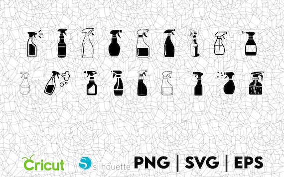 Spray Bottle SVG Design PNG EPS Great for T-shirts Hats - Etsy