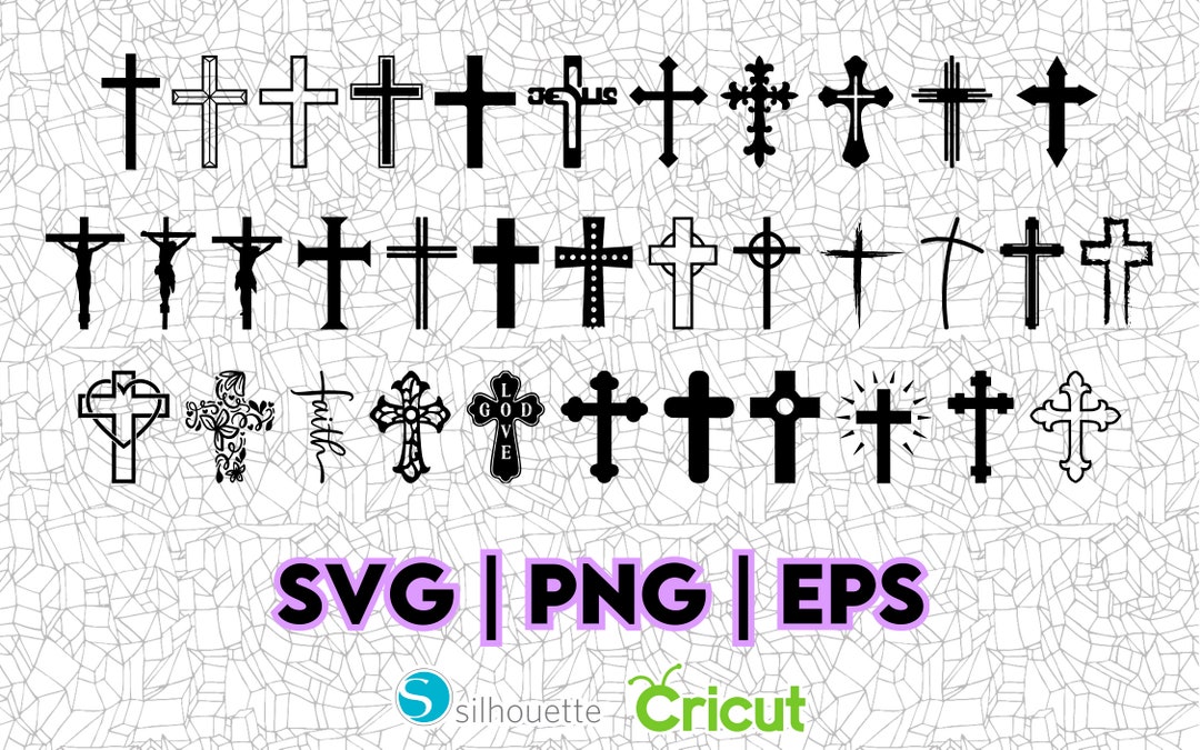 Cross SVG Design, PNG EPS, Great for T-shirts, Hats, Stickers, Decals ...