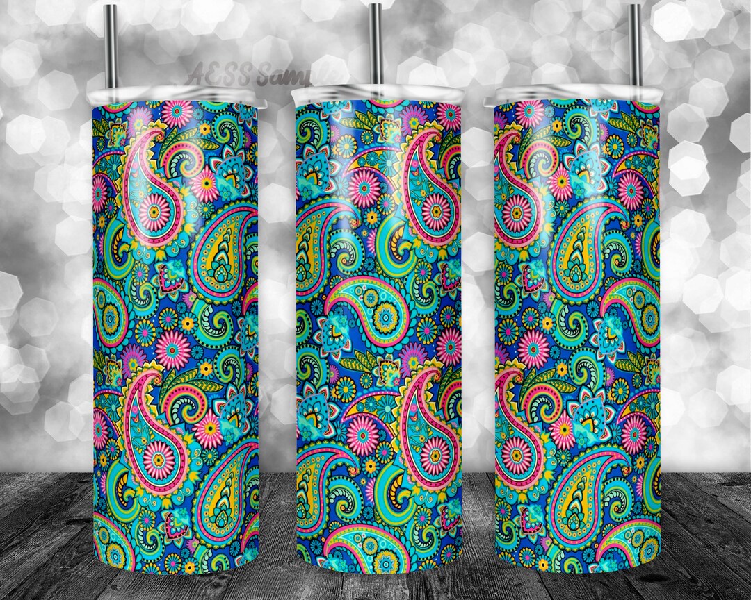 Paisley Tumbler Design For 20oz Tumblers Tumbler Wrap Sublimation Design Can Be Used For
