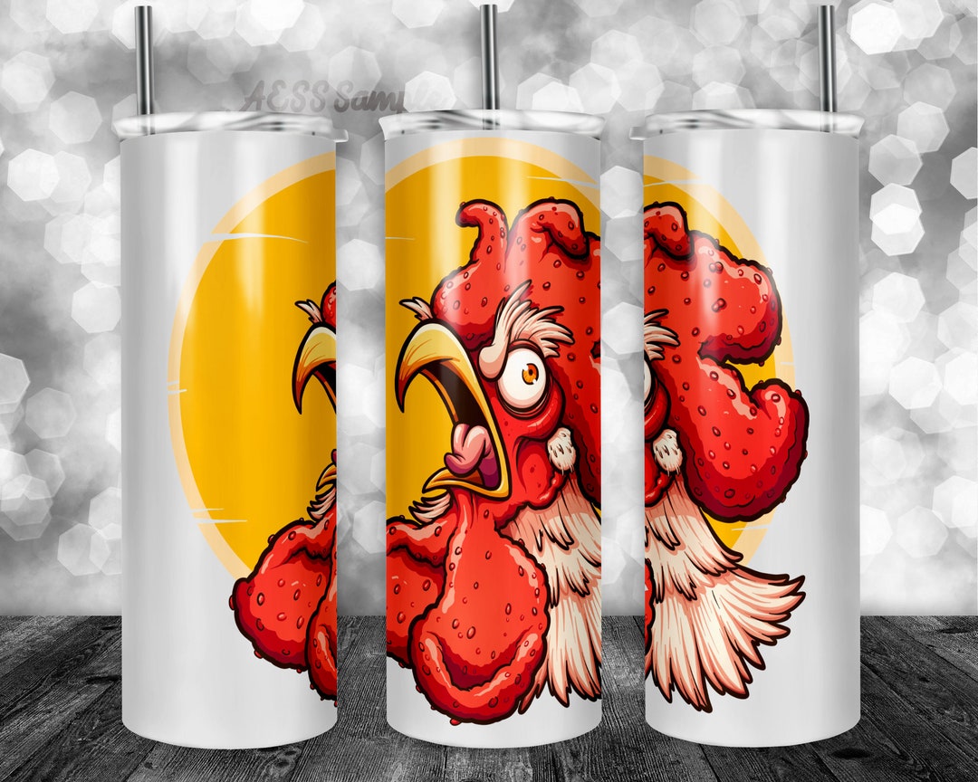 Rooster Sublimation Design for 20oz Skinny Tumblers, Funny Png Chicken ...